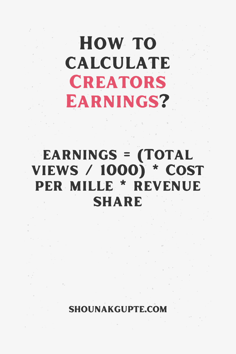 FREE Creators Earnings Calculator Online